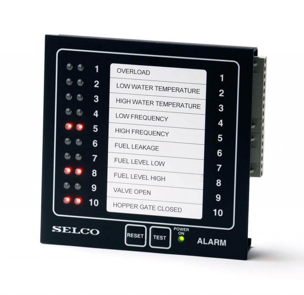M1000 Alarm Monitor, 24VDC, 10 Channel, RS485-Modbus, SELCO USA